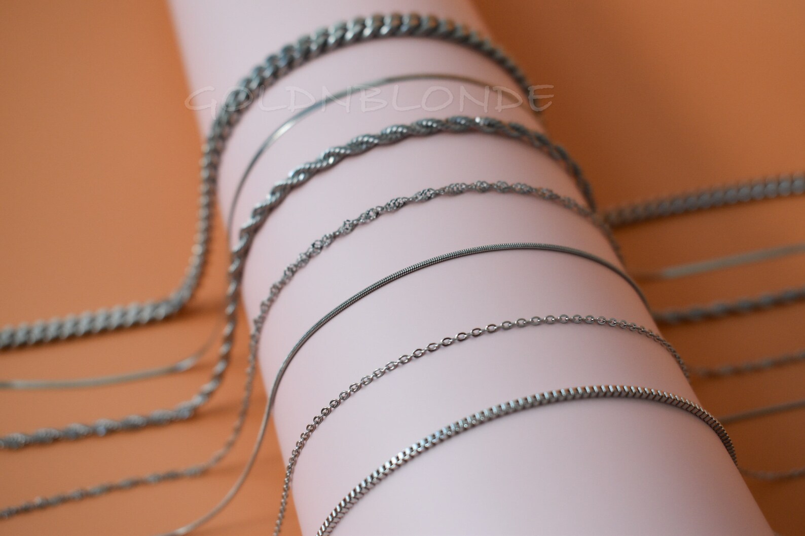 Silver Chain Necklace Twist Rope Dainty Snake Chain Twist - Etsy