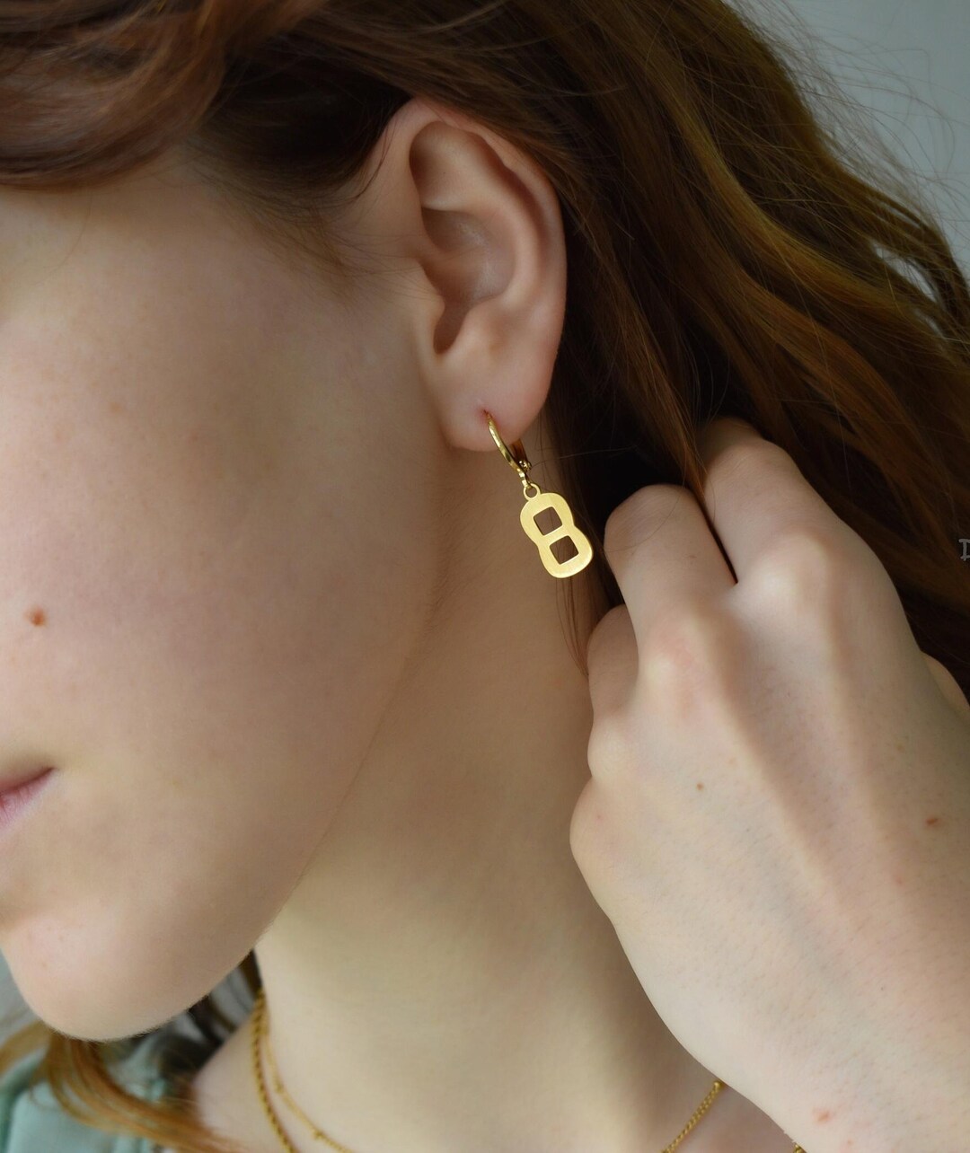 Gold Filled Number Earrings · 8 Numbers Hoop Earrings · 8th Birthday ...