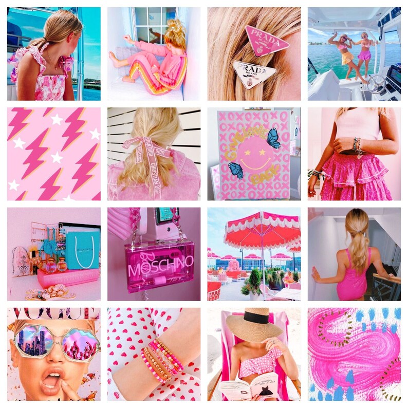 350 Photos Preppy Wall Collage Photo Kit digital Download - Etsy