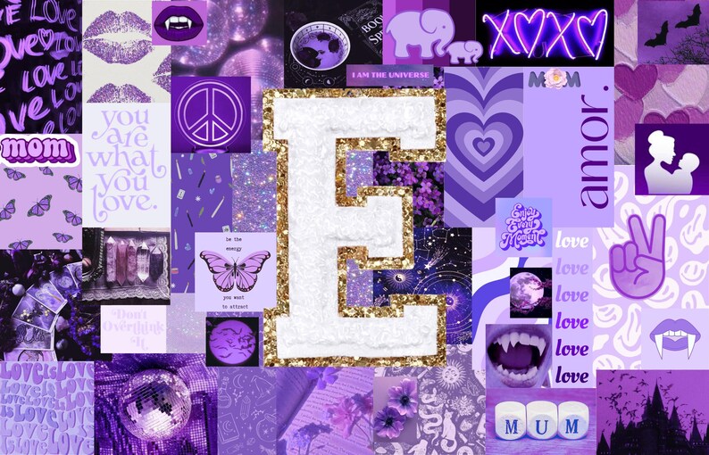 Fully Custom Preppy Monogram Desktop Wallpaper Collage - Etsy