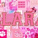 Custom Pink Preppy Monogram Desktop Wallpaper Collage - Etsy