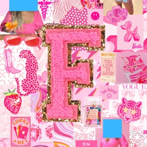 Fully Custom Preppy Monogram Desktop Wallpaper Collage - Etsy