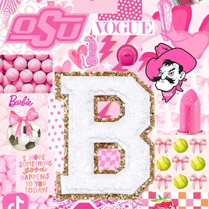 Fully Custom Preppy Monogram Desktop Wallpaper Collage - Etsy