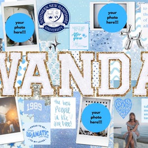 Fully Custom Preppy Monogram Desktop Wallpaper Collage - Etsy