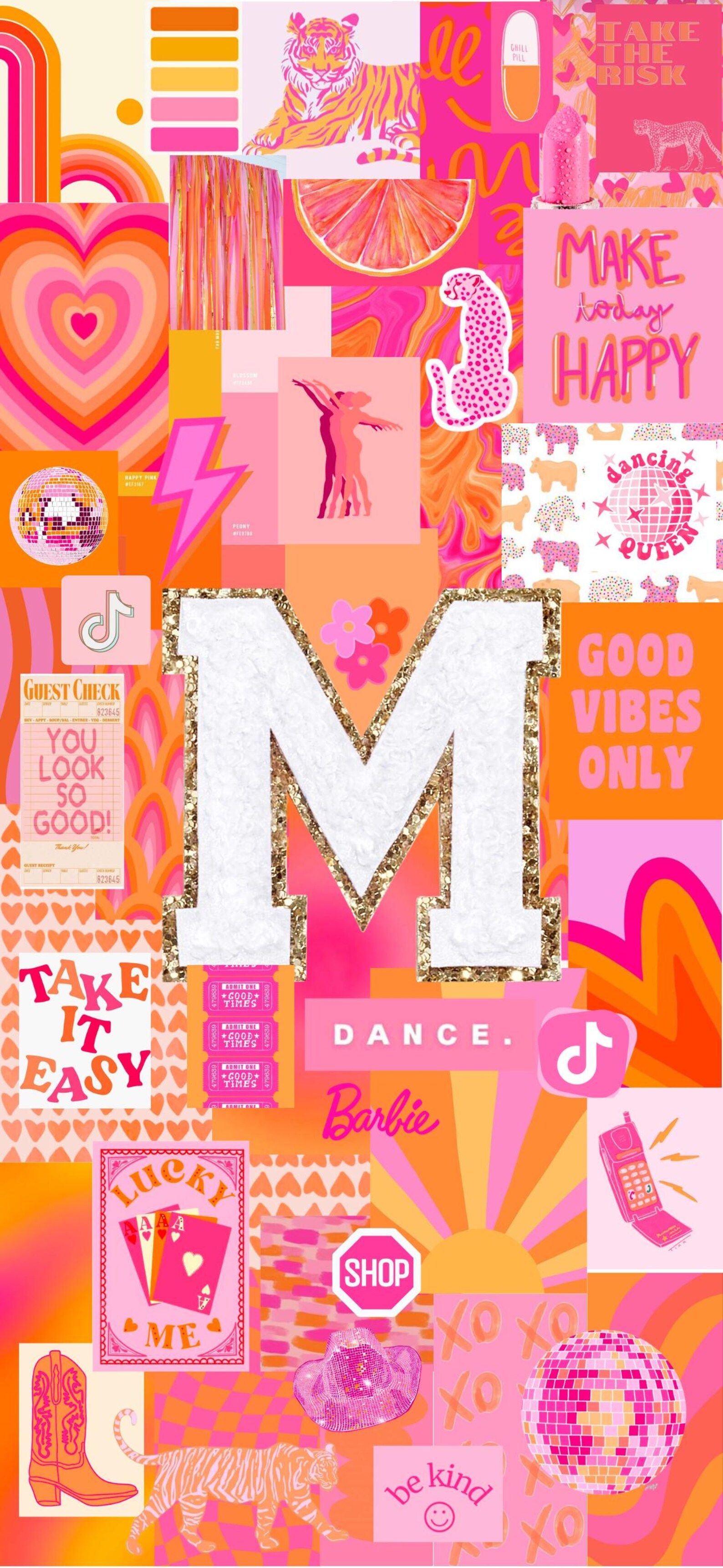 Fully Custom Preppy Monogram Desktop Wallpaper Collage - Etsy Canada