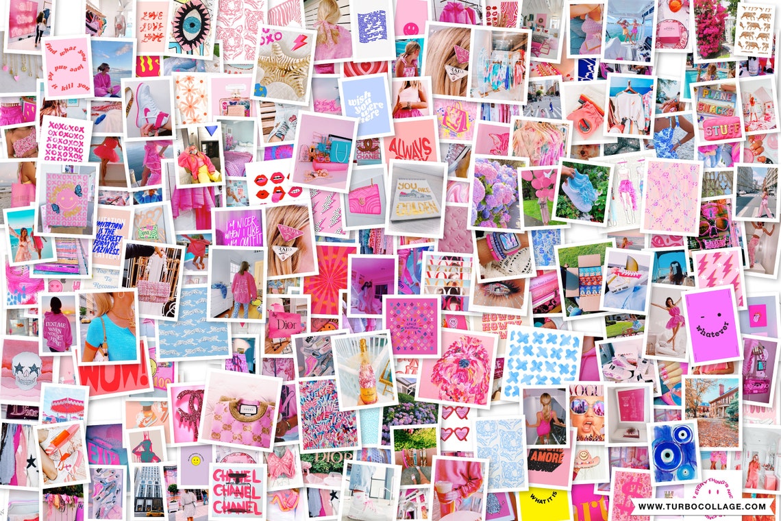 350 Photos Preppy Wall Collage Photo Kit digital Download - Etsy