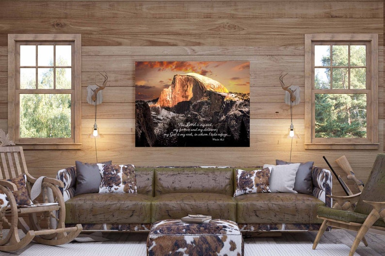 Psalm 18:2, the Lord is My Rock, Christian Inspirational Canvas Wall ...
