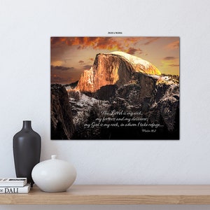 Psalm 18:2, the Lord is My Rock, Christian Inspirational Canvas Wall ...