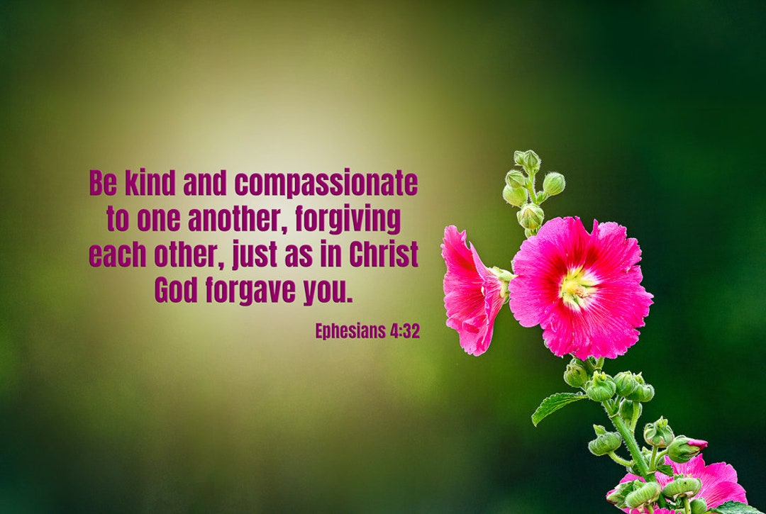 Ephesians 4:32, Be Kind to Another, Christian Inspirational Canvas Wall ...