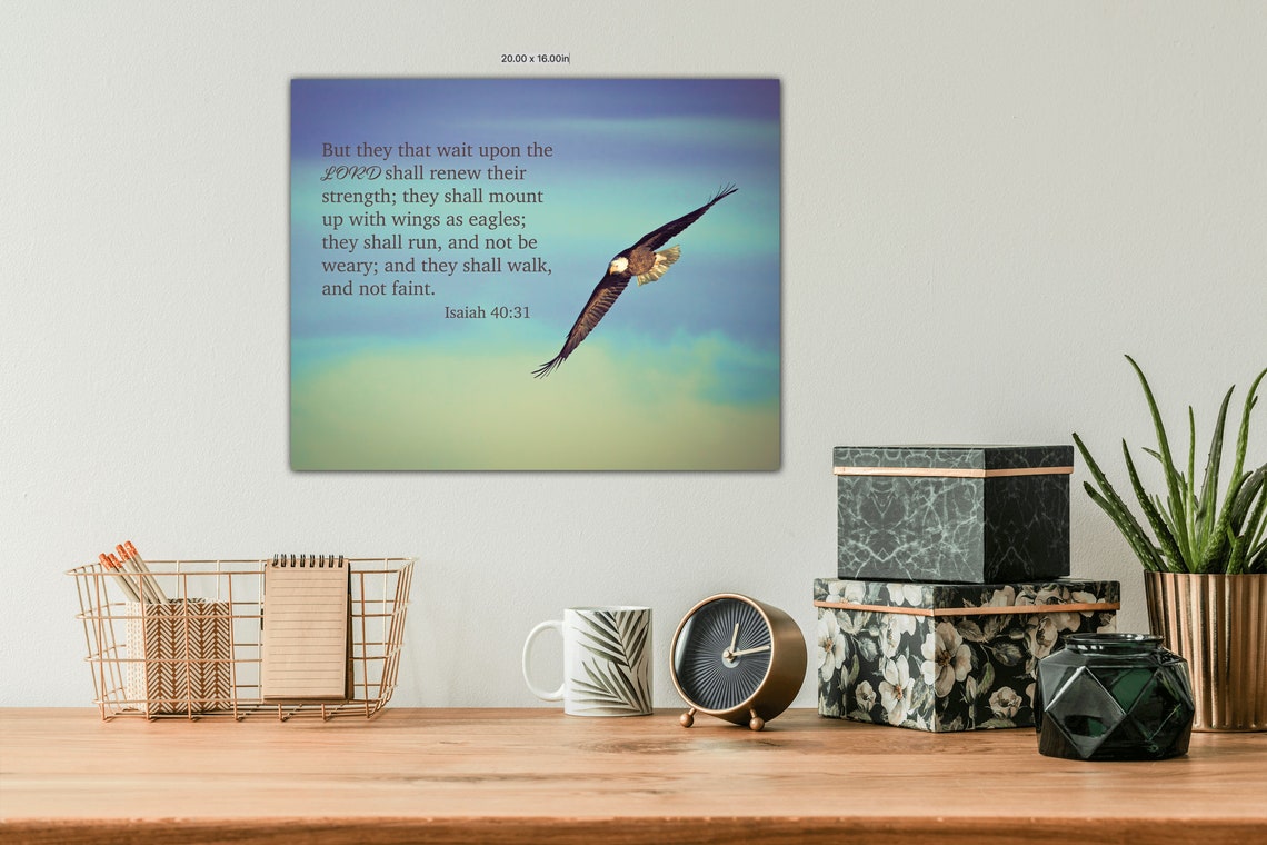 Isaiah 40-31 Mount up With Wings as Eagles-inspirational | Etsy