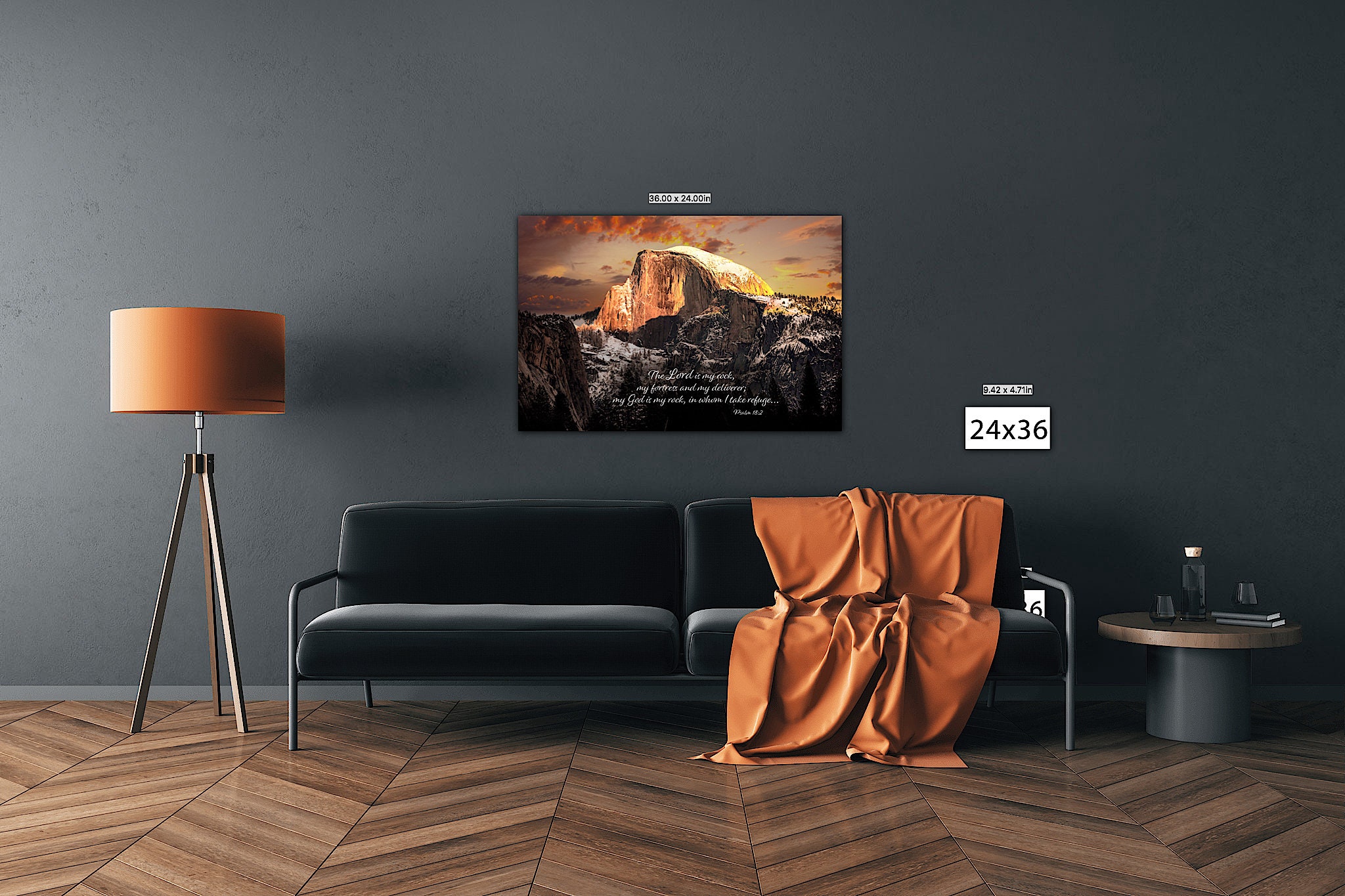 Psalm 18:2, the Lord is My Rock, Christian Inspirational Canvas Wall ...