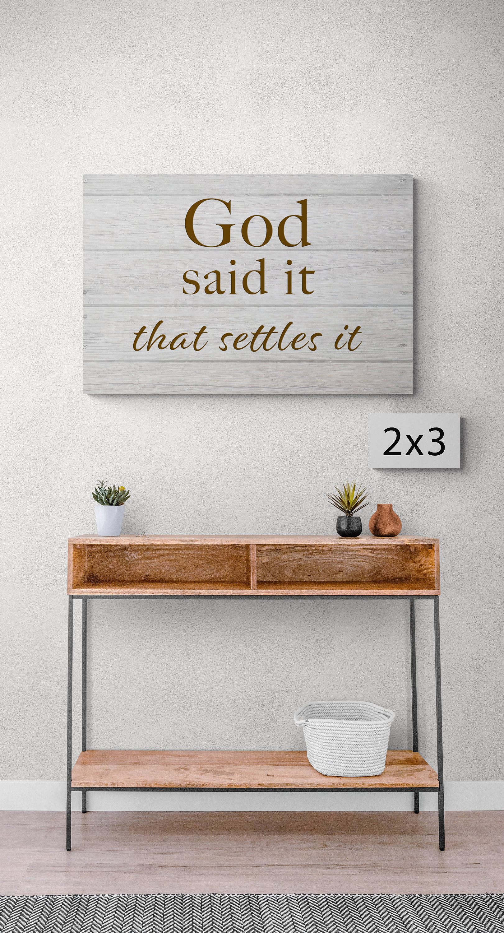 God Said It, That Settles It, Inspirational Canvas Wall Art Prints ...