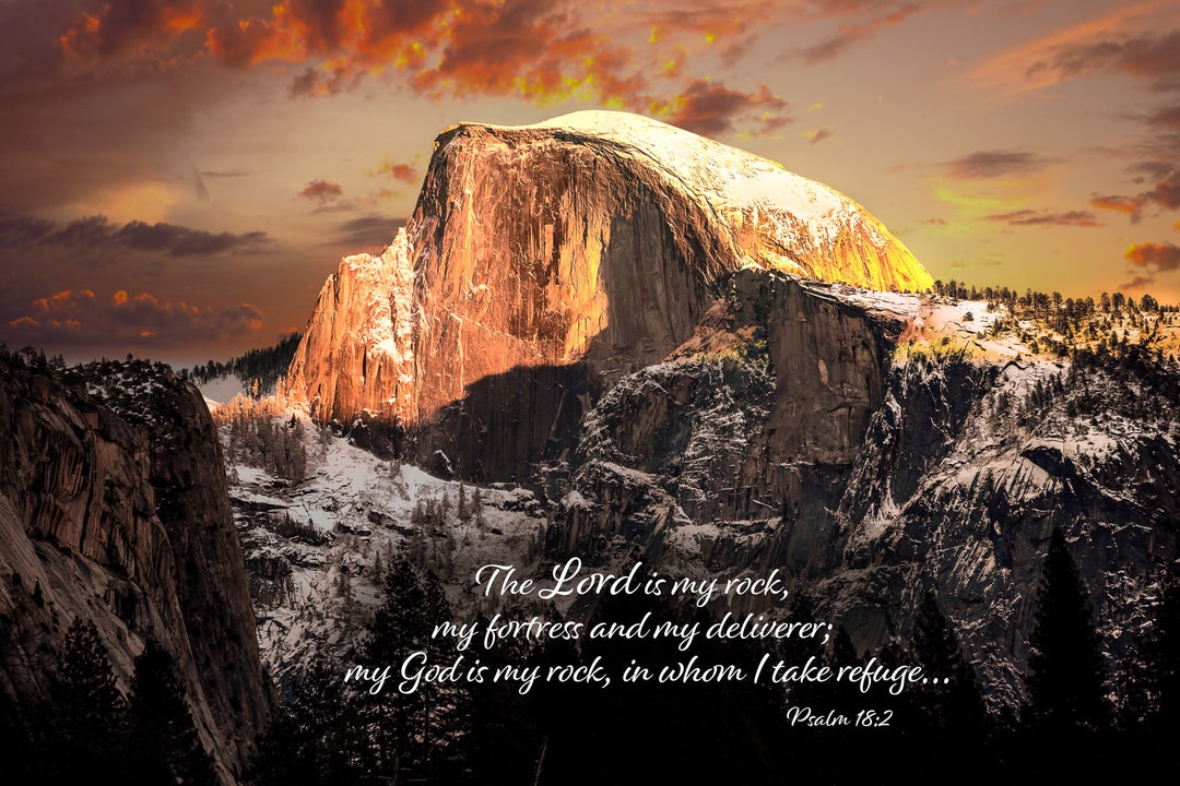 Psalm 18:2, the Lord is My Rock, Christian Inspirational Canvas Wall ...