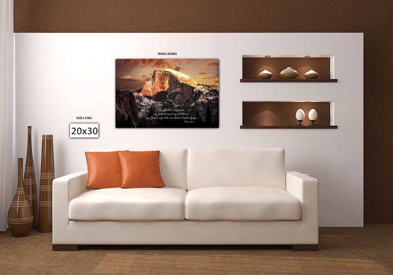 Psalm 18:2, the Lord is My Rock, Christian Inspirational Canvas Wall ...