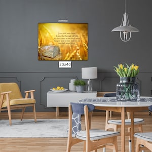 John 6-35 Jesus Said I Am the Bread of Life, Inspirational Canvas Wall ...