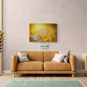 John 6-35 Jesus Said I Am the Bread of Life, Inspirational Canvas Wall Art Prints, Christian ...