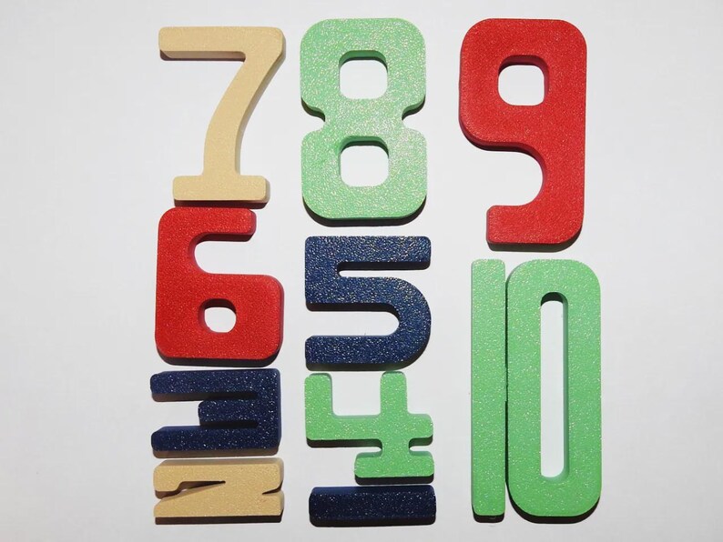 Tactile Number Set - 3D Printed, Value-height Matching - Etsy