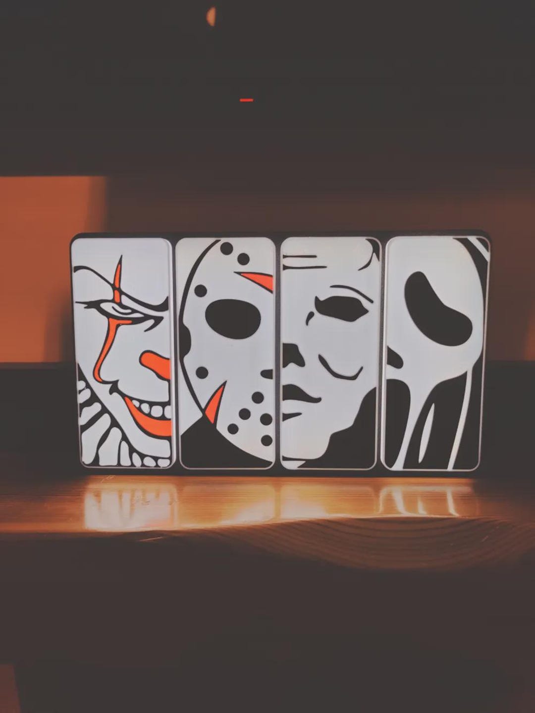 Horror Movie Tile Light Box 3D Model – Spooky LED Display With ...