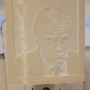 3D Printed Trump Mugshot Photo Night Light With Inmate Number P01135809 ...