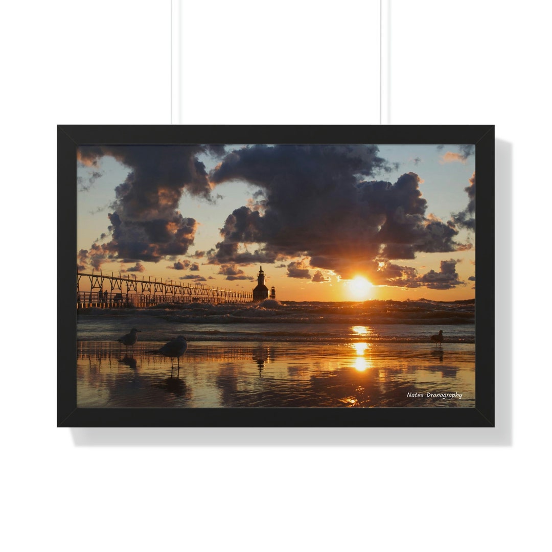 Framed Horizontal Poster, A Summer's Sunset, Ready to Hang, Framed Wall ...