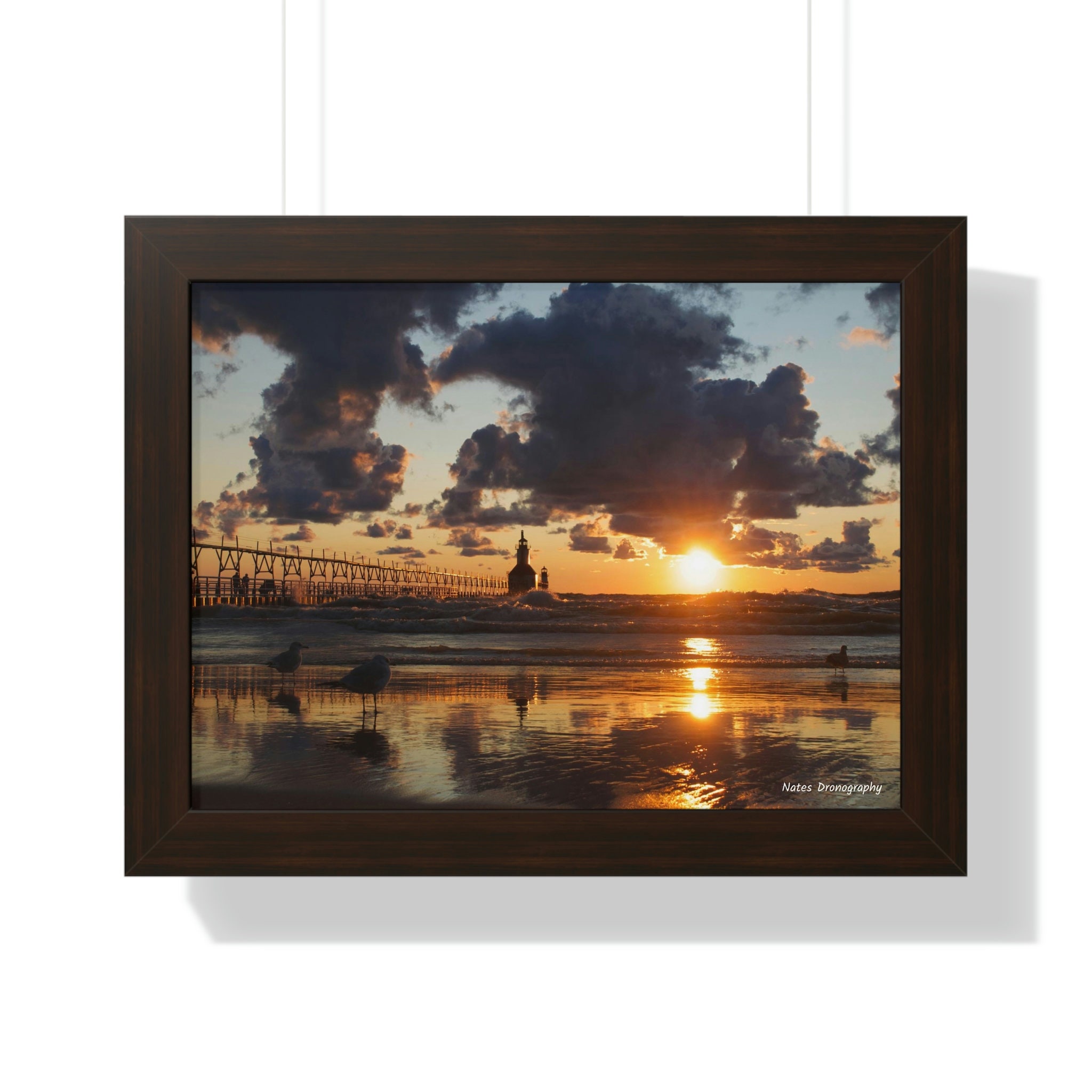 Framed Horizontal Poster, A Summer's Sunset, Ready to Hang, Framed Wall ...