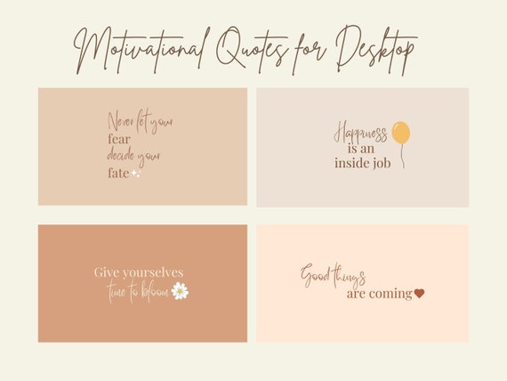 Motivational Quotes for Desktop Wallpaper Minimalist Desktop | Etsy