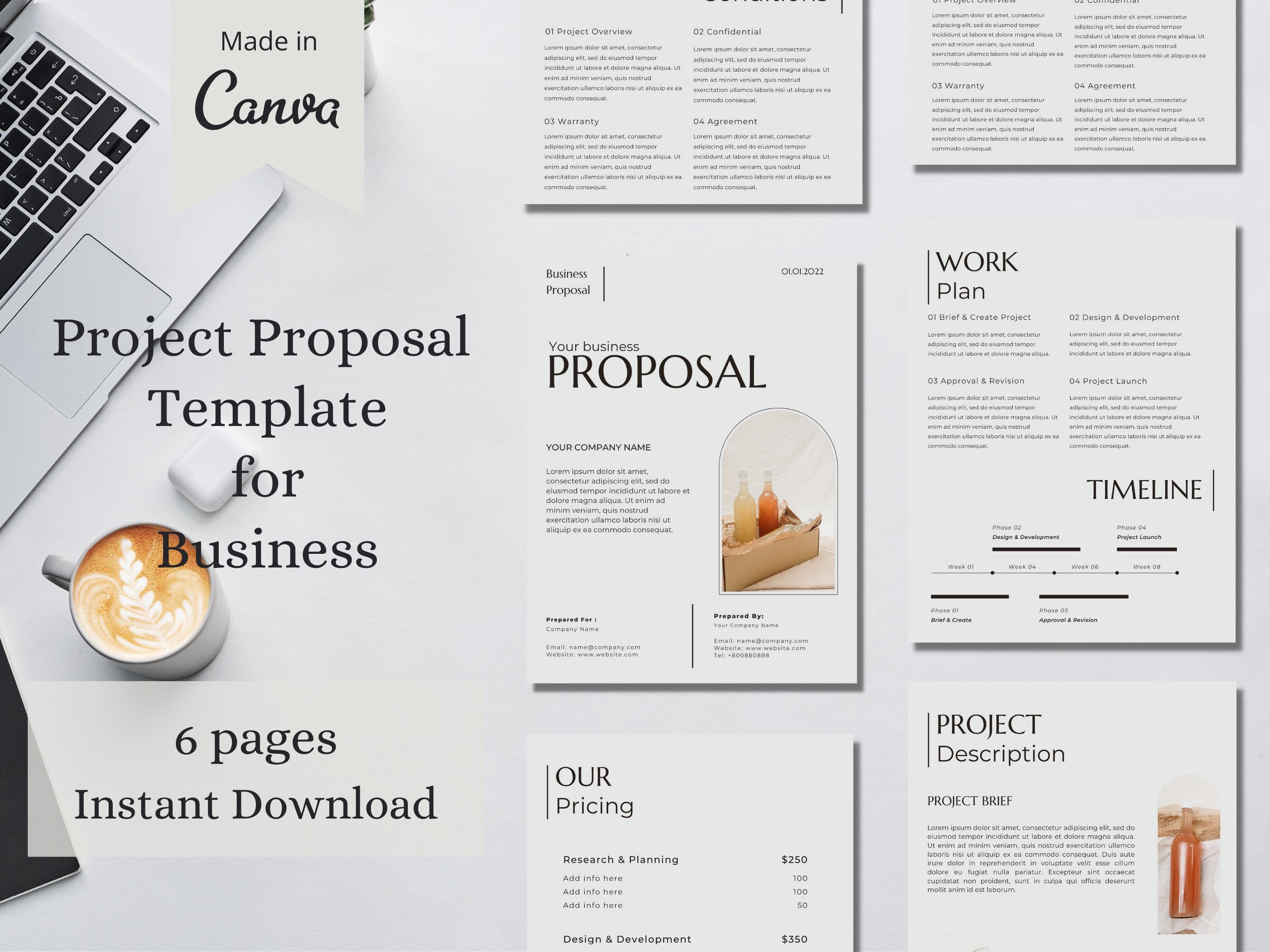 Business Proposal Template Client Proposal Template - Etsy