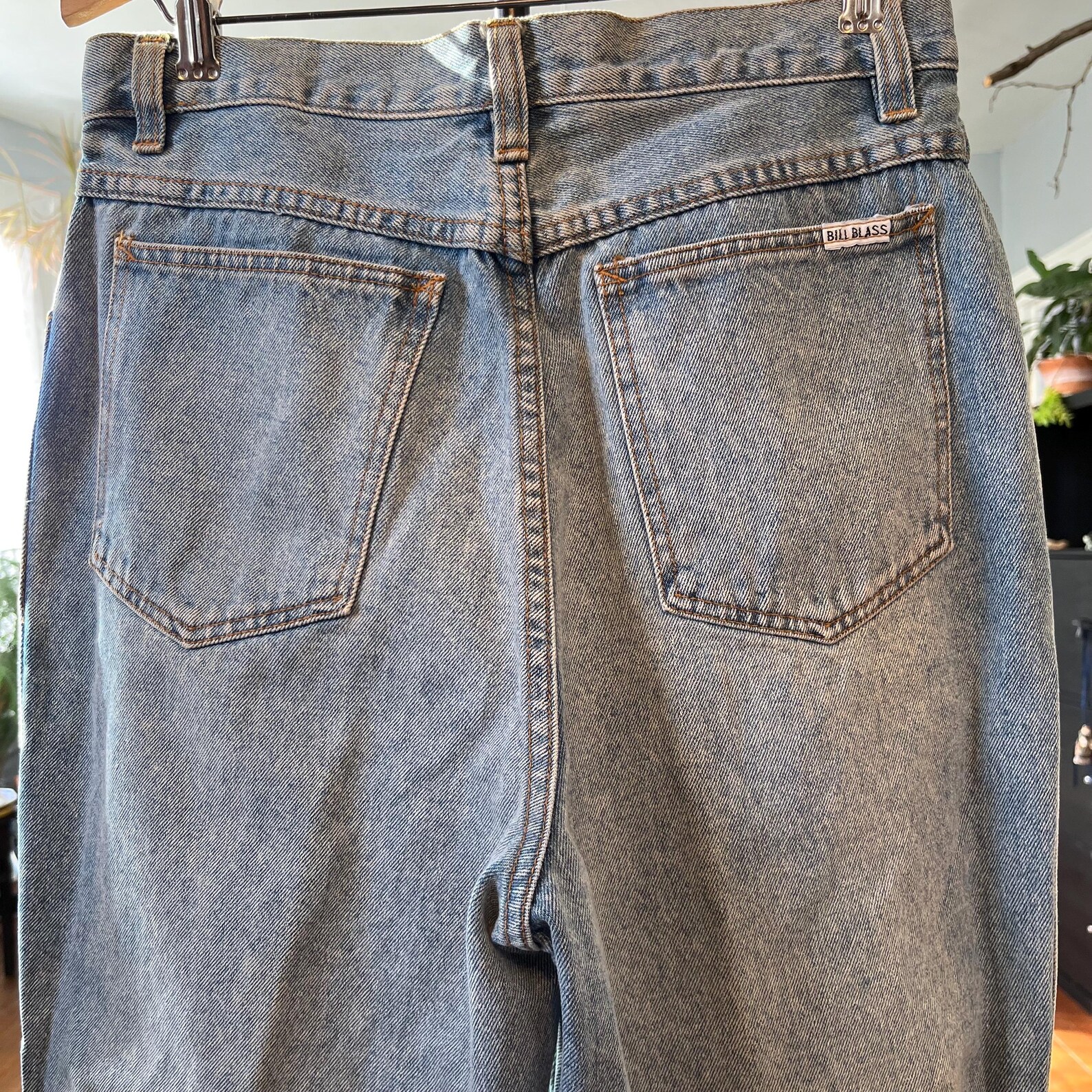 Vintage Deadstock Bill Blass Light Wash Denim Sand Blast Mom Jeans 29 ...