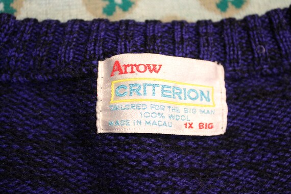 Arrow Criterion Wool Geometic Color Block Sweater - Gem