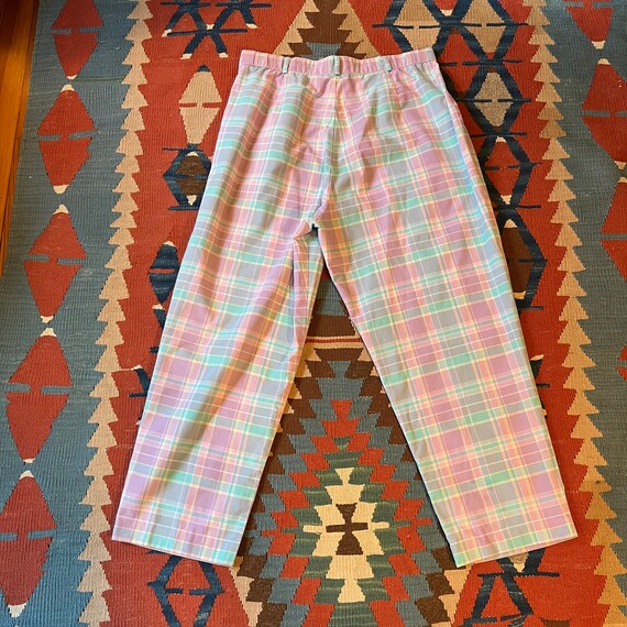Vintage Janzten Pastel Plaid Cropped Trousers 32” wai… - Gem