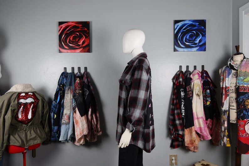 Handmade Upcycled Machine Gun Kelly MGK Purple Gray Black Flannel One ...