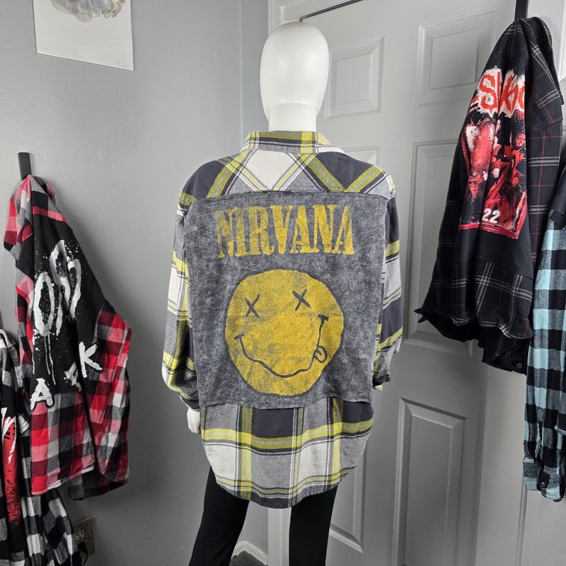 Nirvana Upcycled Shirt - Etsy