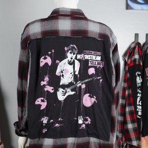 Handmade Upcycled Machine Gun Kelly MGK Purple Gray Black Flannel One ...