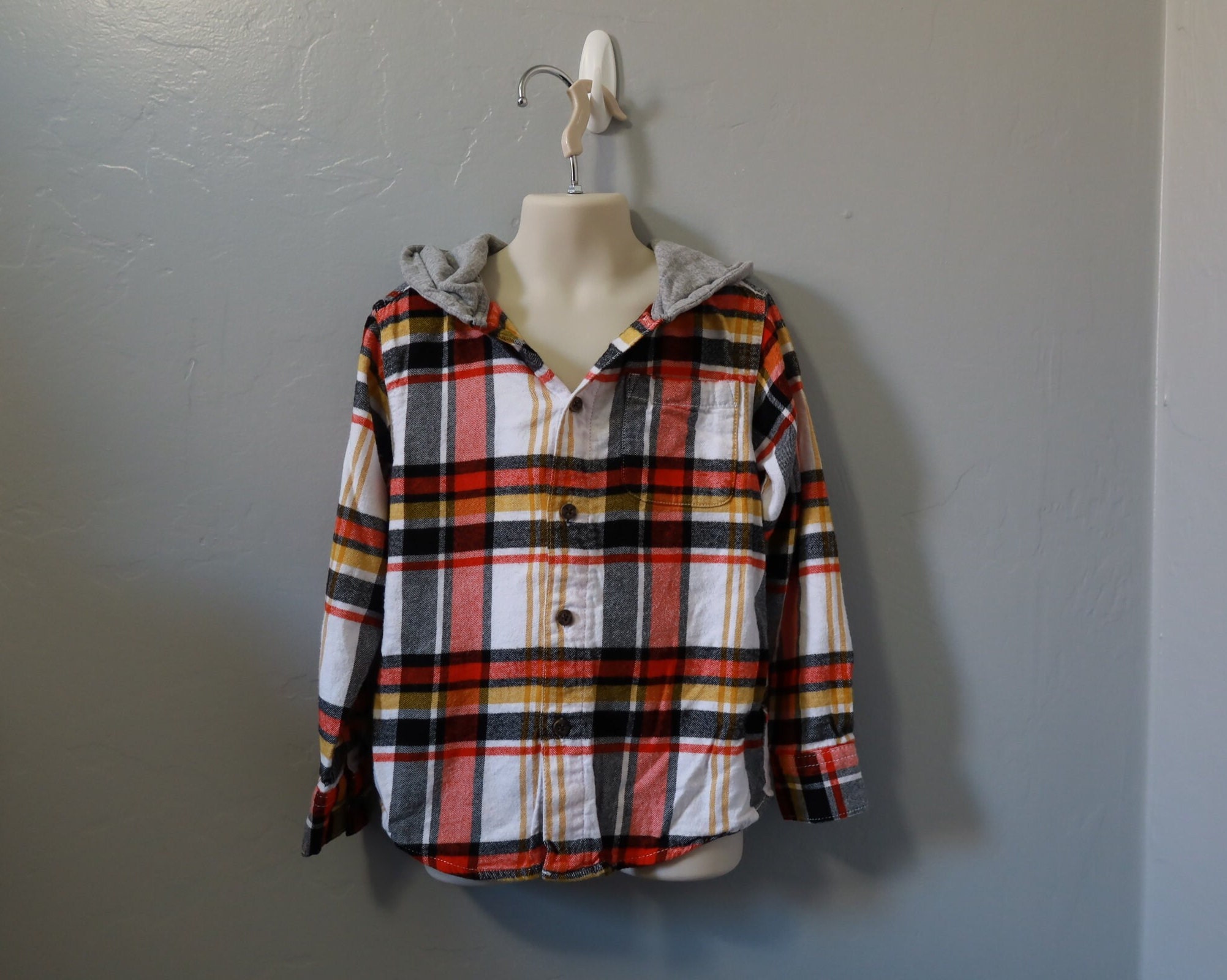 Handmade Upcycled Star Wars Milennium Falcon Flannel Hoodie Child Youth ...
