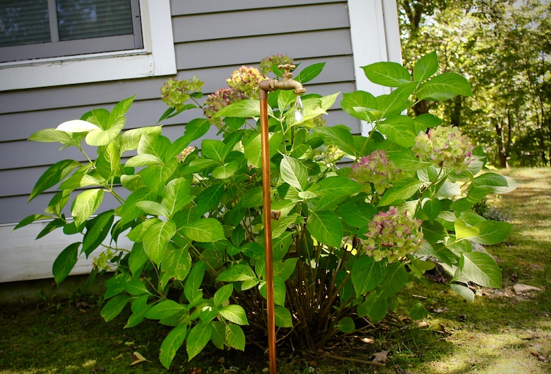 Crystal Droplet Copper Garden Art / Metal Garden Spigot - Etsy