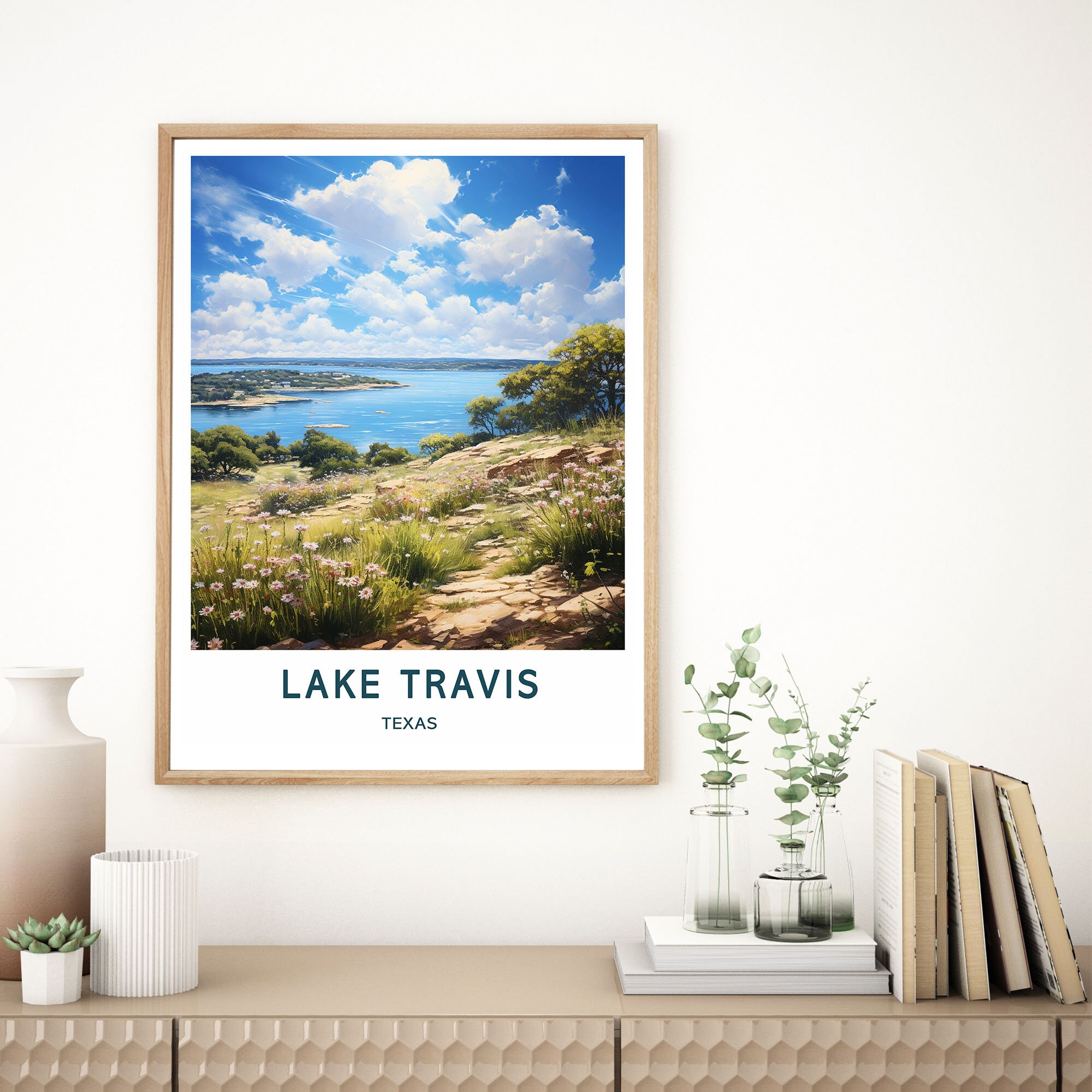 Lake Travis Travel Print Wall Art Lake Travis Wall Hanging - Etsy