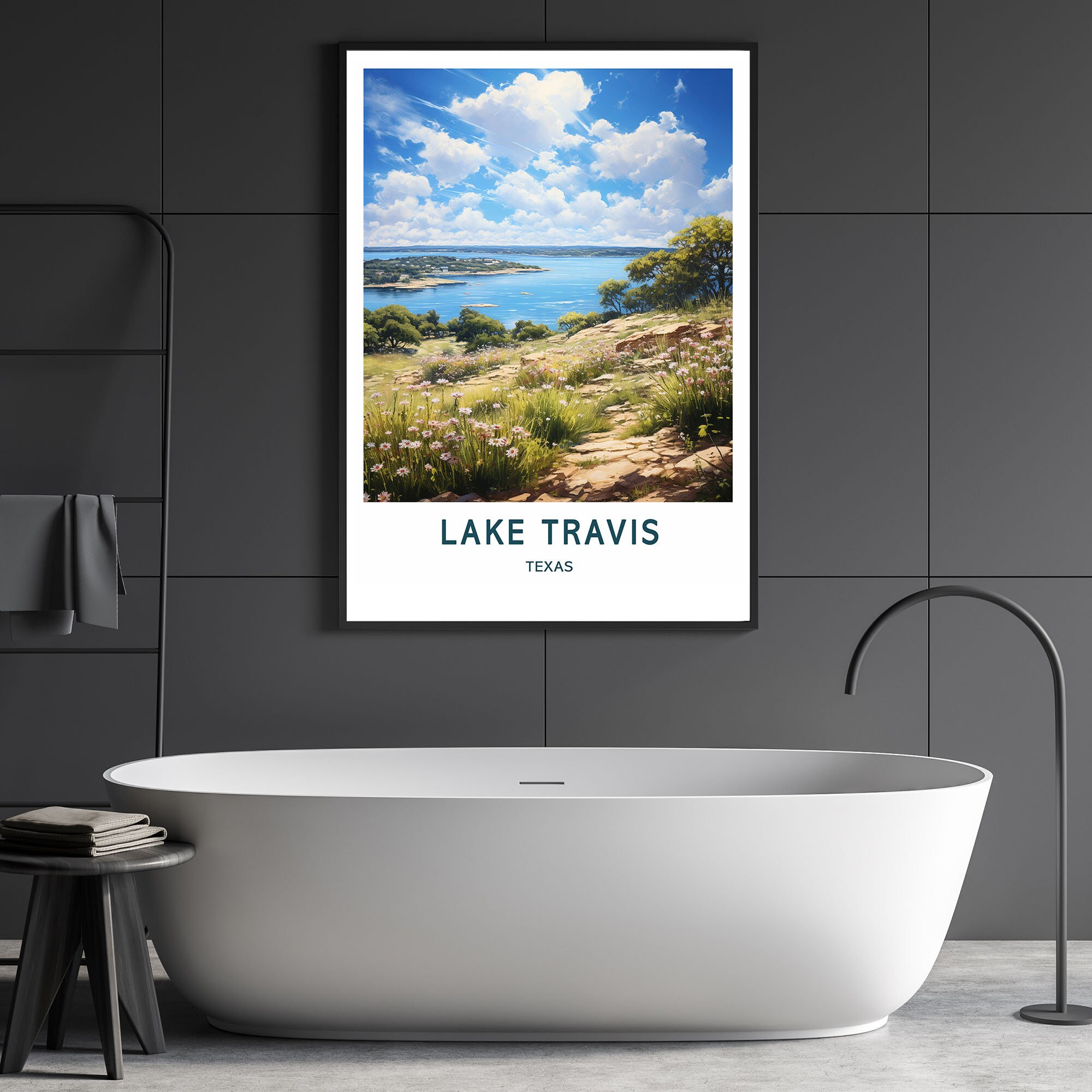 Lake Travis Travel Print Wall Art Lake Travis Wall Hanging - Etsy