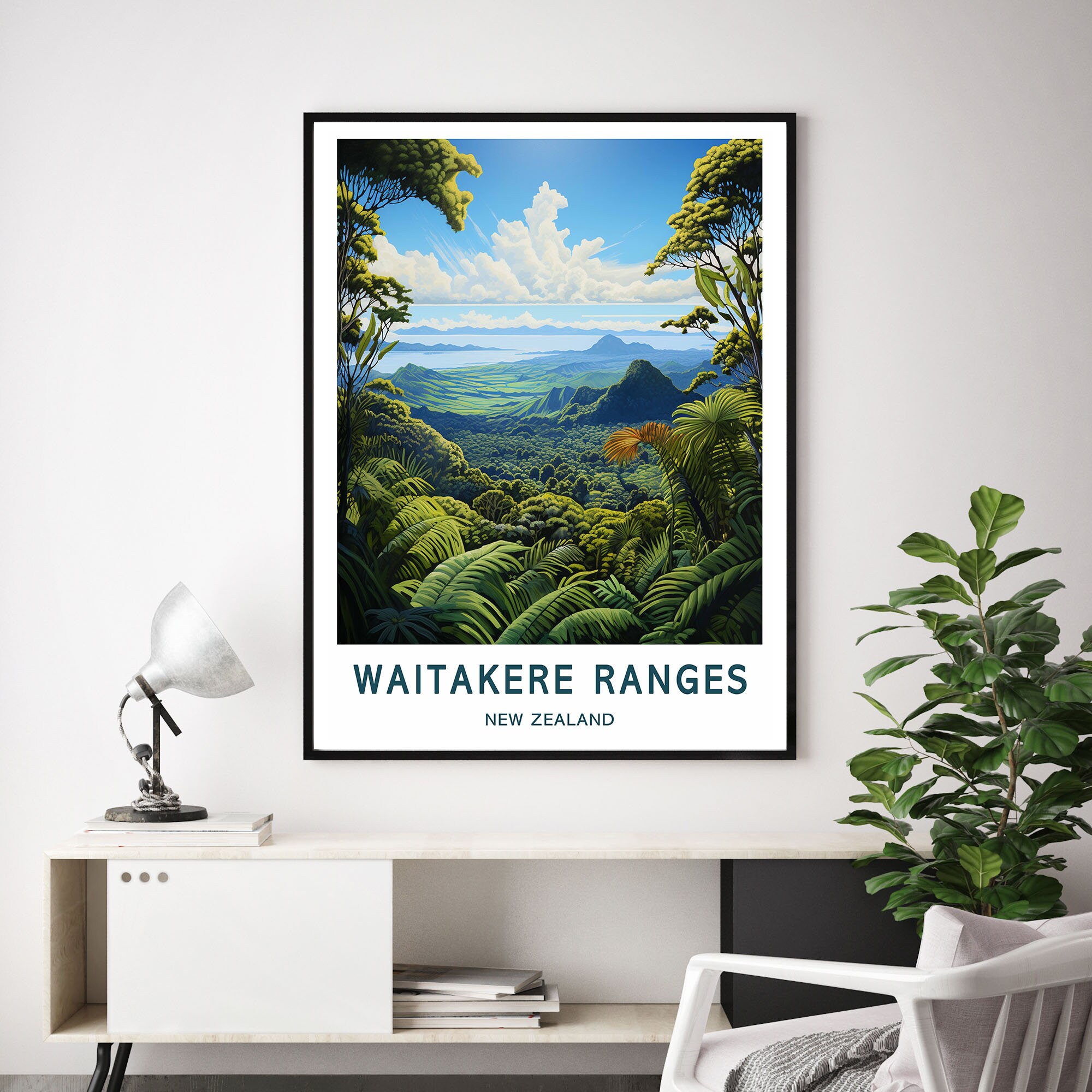 Waitakere Ranges Travel Print Wall Art Waitakere Ranges Wall Hanging ...