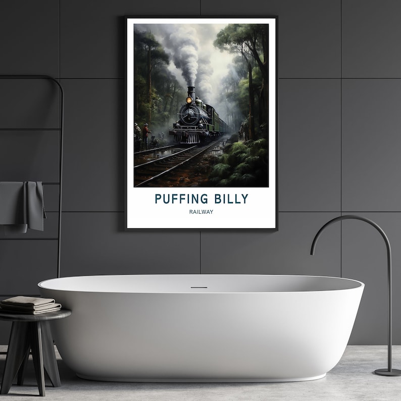 Puffing Billy Travel Print Wall Art Puffing Billy Wall Hanging Home ...
