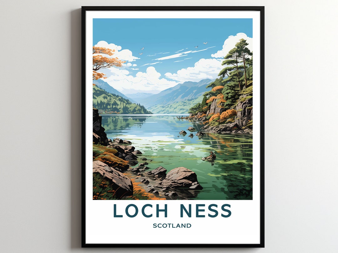 Loch Ness Travel Print Wall Art Loch Ness Wall Hanging Home Décor Loch ...
