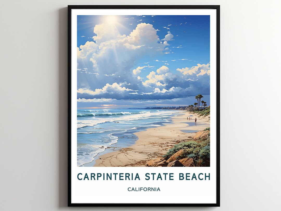 Carpinteria State Beach Travel Print Wall Art Carpinteria State Beach ...
