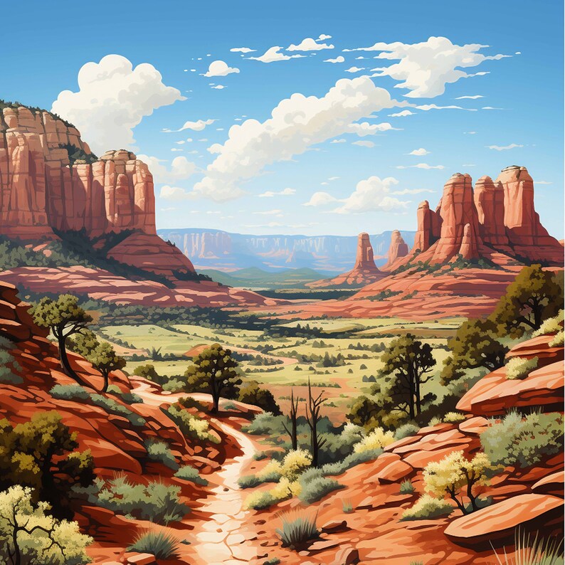 Sedona Travel Print Wall Art Sedona Wall Hanging Home Décor Sedona Gift ...