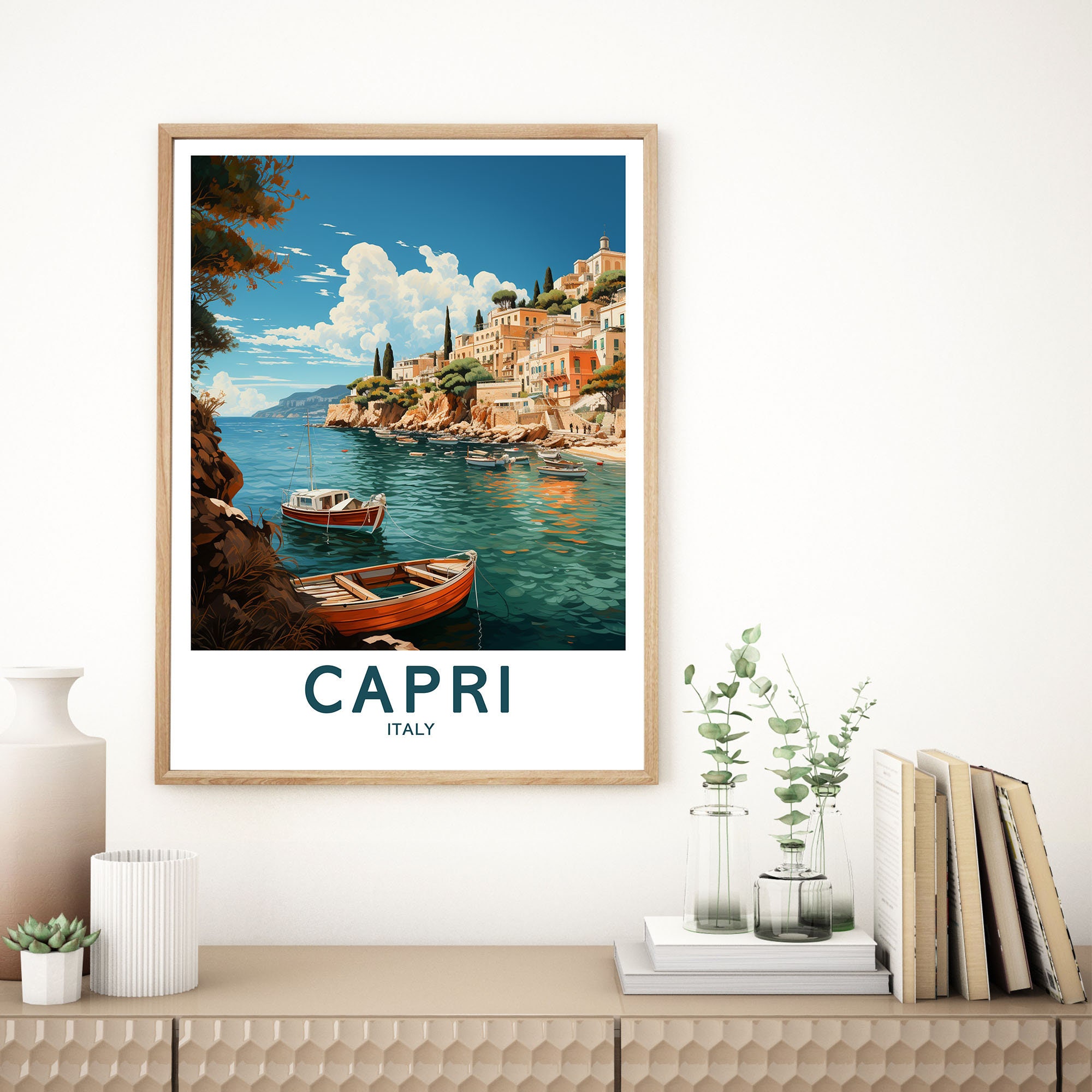 Capri Travel Print Wall Art Capri Wall Hanging Home Décor - Etsy