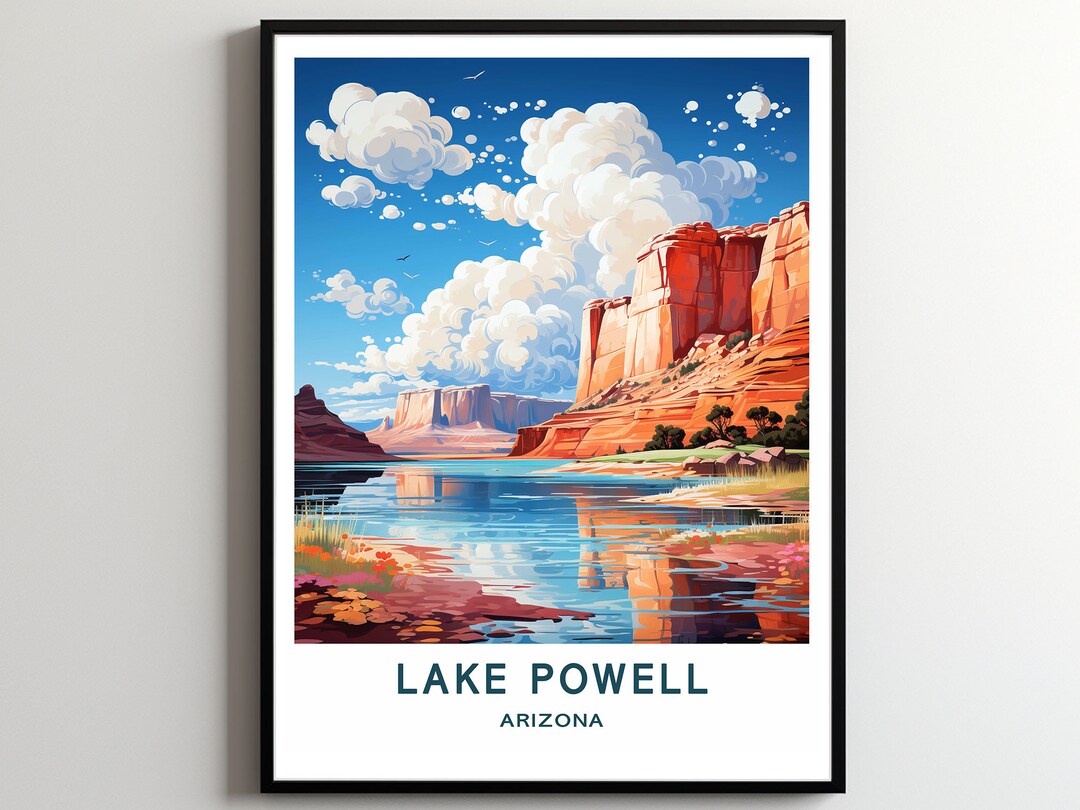 Lake Powell Travel Print Wall Art Lake Powell Wall Hanging - Etsy