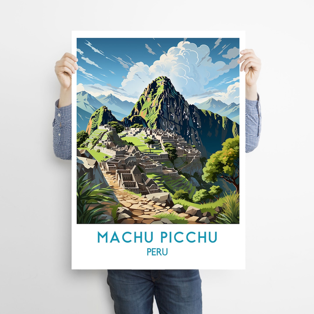Machu Picchu Travel Print Wall Art Machu Picchu Wall Hanging Home Décor ...
