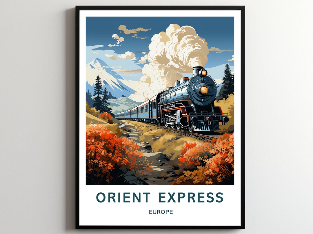 Orient Express Travel Print Wall Art Orient Express Wall Hanging Home ...