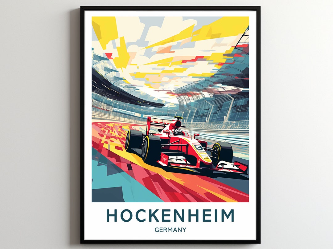 Hockenheim Poster, Germany Race Car Art, Motorsport Travel Prints for ...