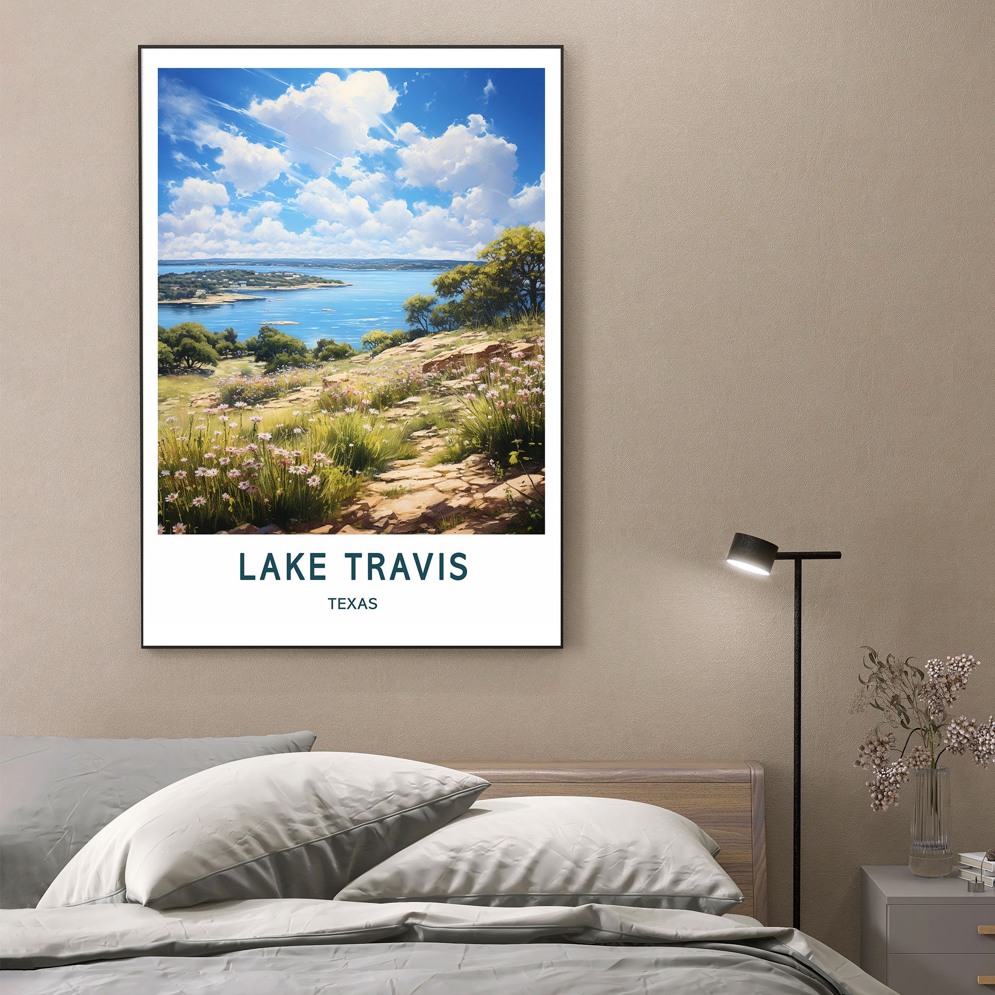 Lake Travis Travel Print Wall Art Lake Travis Wall Hanging - Etsy