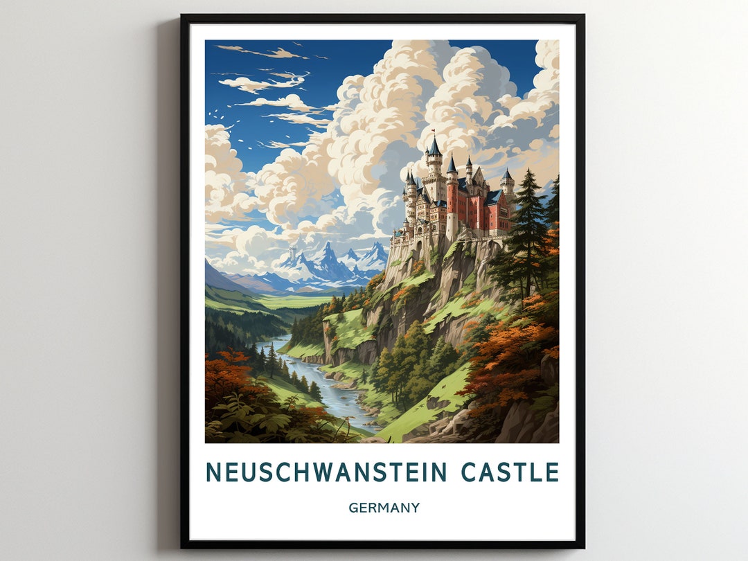 Neuschwanstein Castle Travel Print Wall Art Neuschwanstein - Etsy