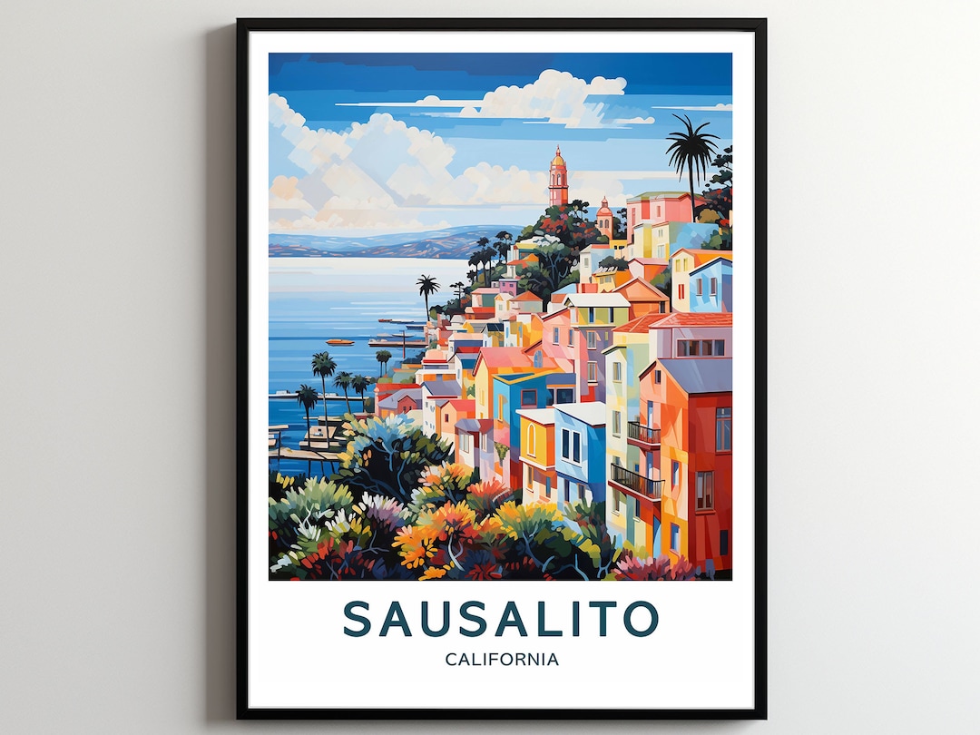 Sausalito Travel Print Wall Art Sausalito Wall Hanging Home Décor ...